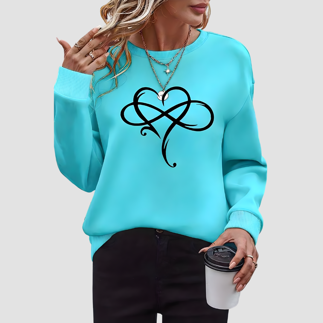 AHUVA HEART FLEECE SWEATSHIRT – Madison & Mae